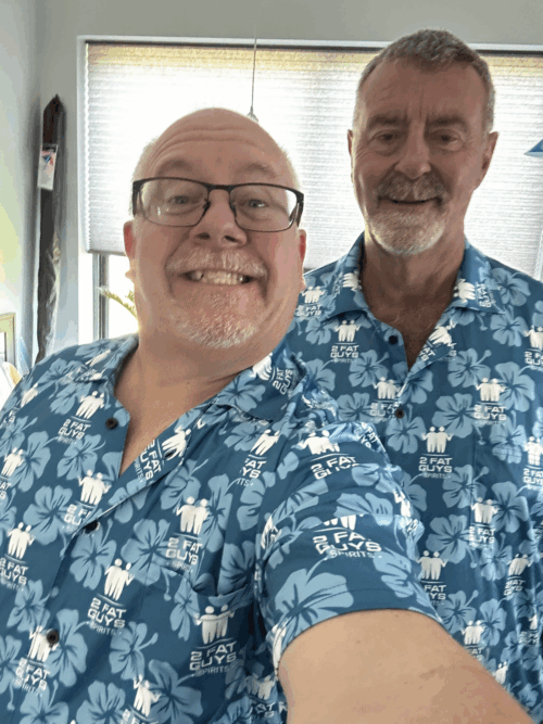 Party Shirt with 2 Fat Guys Logo - 2 Fat Guys Spirits ®
